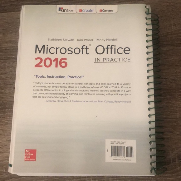 Other | Microsoft Office 216 Excel Complete Textbook | Poshmark